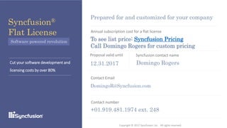 Syncfusion: Flat License Options | PPTX