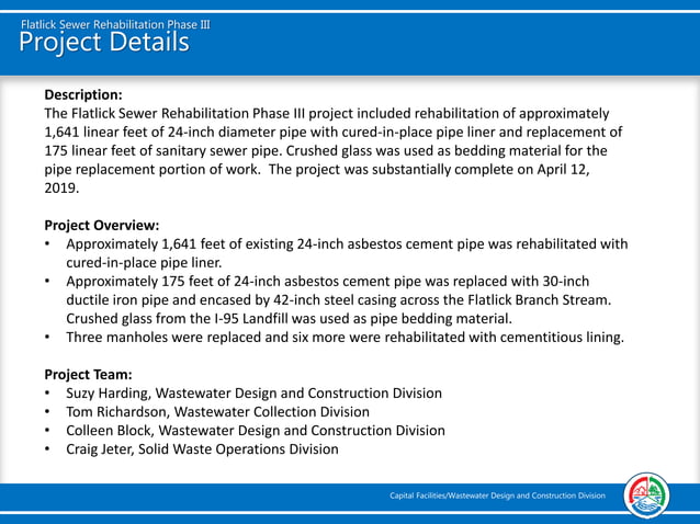 Flatlick Sewer Rehabilitation Phase III | PPT