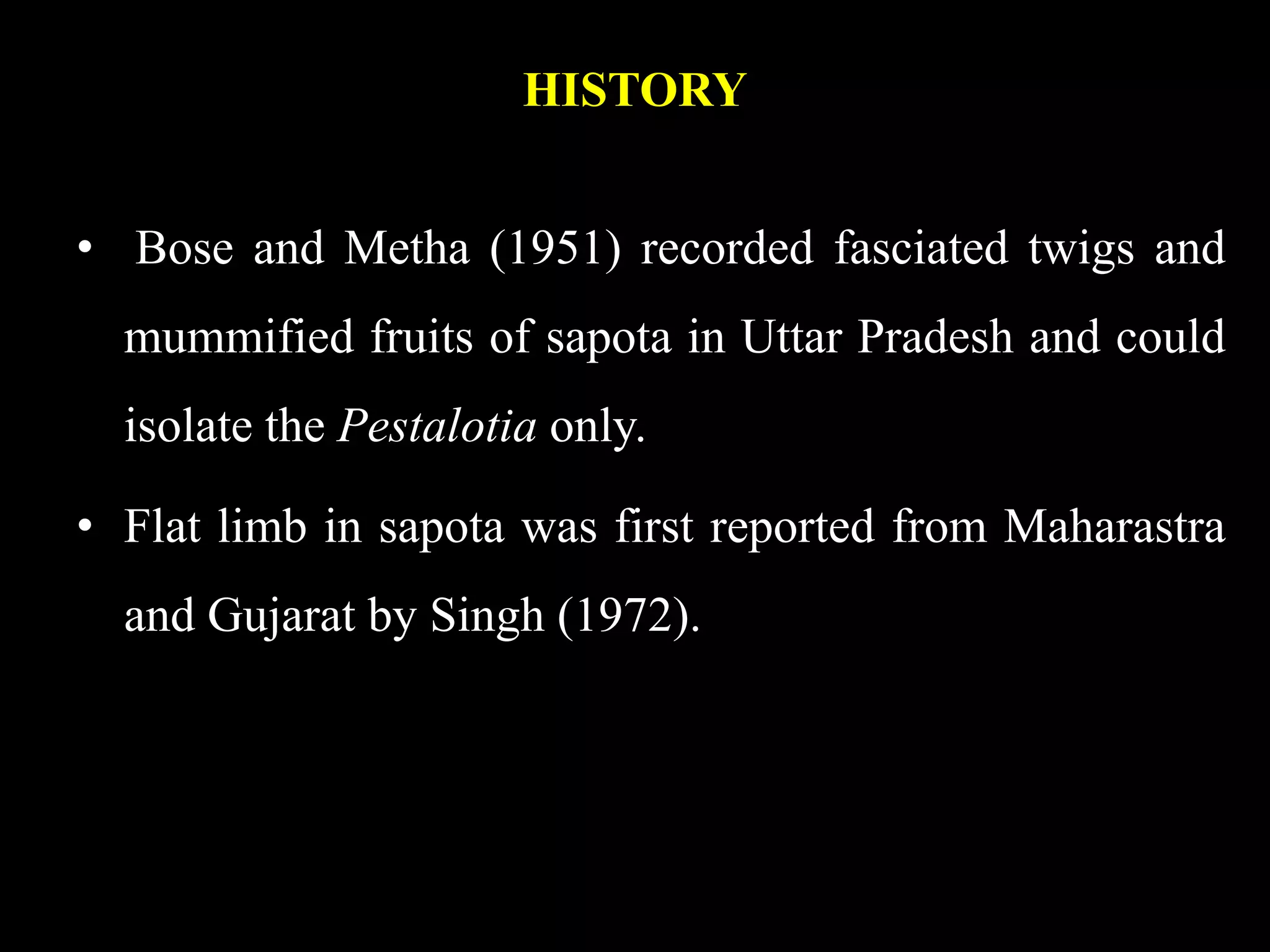 Flat limb of sapota | PPTX