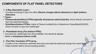 Flat Panel Detector used in Digital Radiography | PPTX