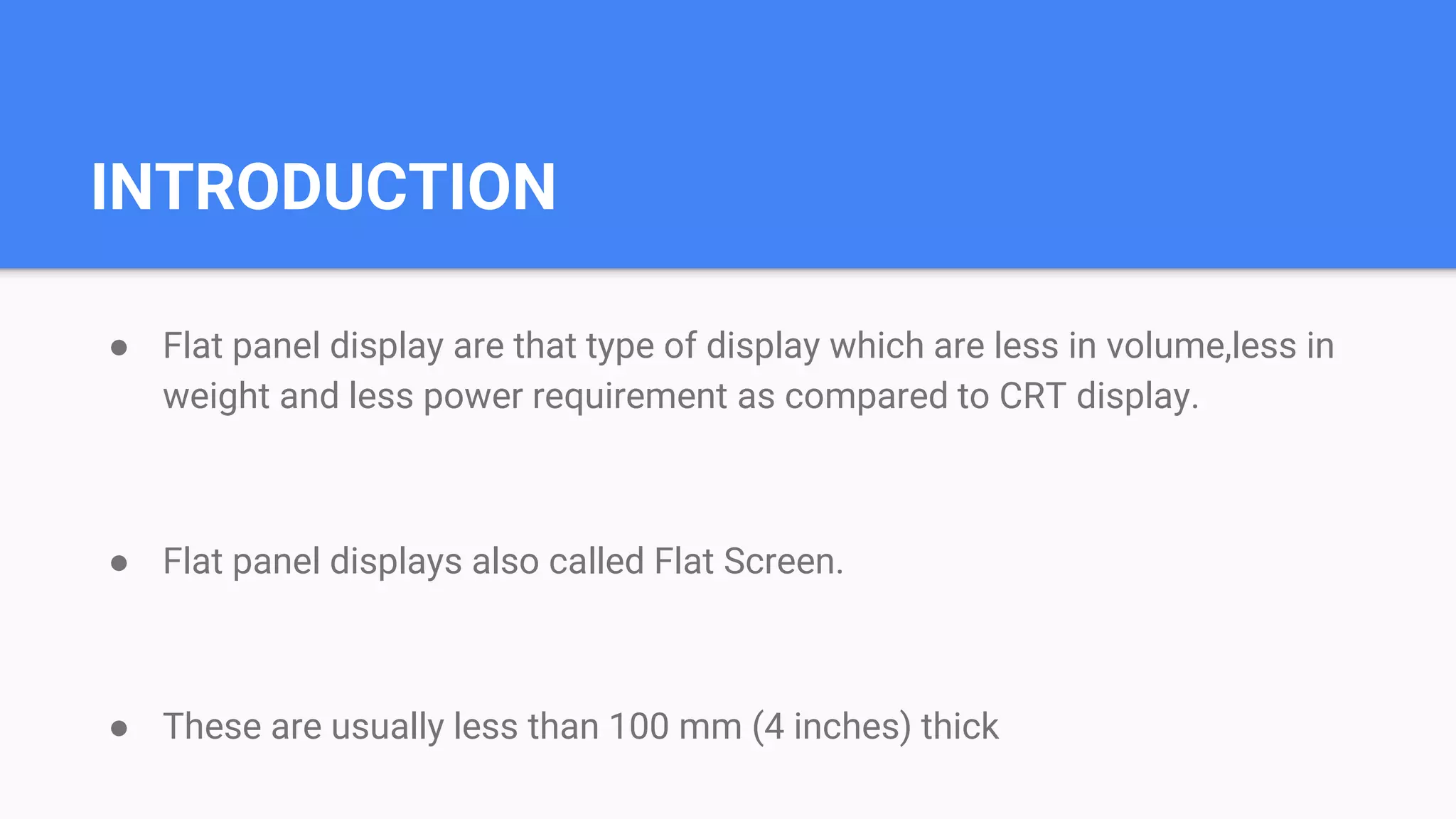 Flat panel display | PPTX
