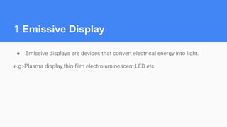 Flat panel display | PPTX