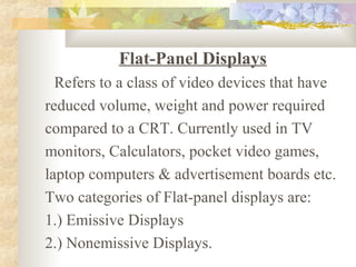 Flat panel displays | PPT
