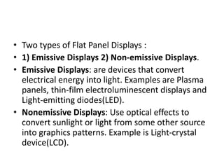 Flat panel displays and plasma panel displays | PPTX