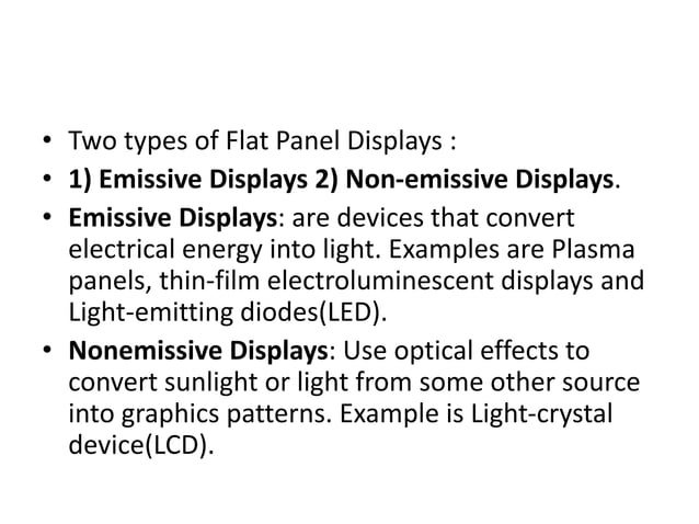 Flat panel displays and plasma panel displays | PPTX | Consumer ...