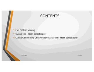 Flat pattern making i prof sgb | PDF