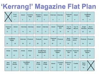 Flat Plan for Music Magazines | PPT
