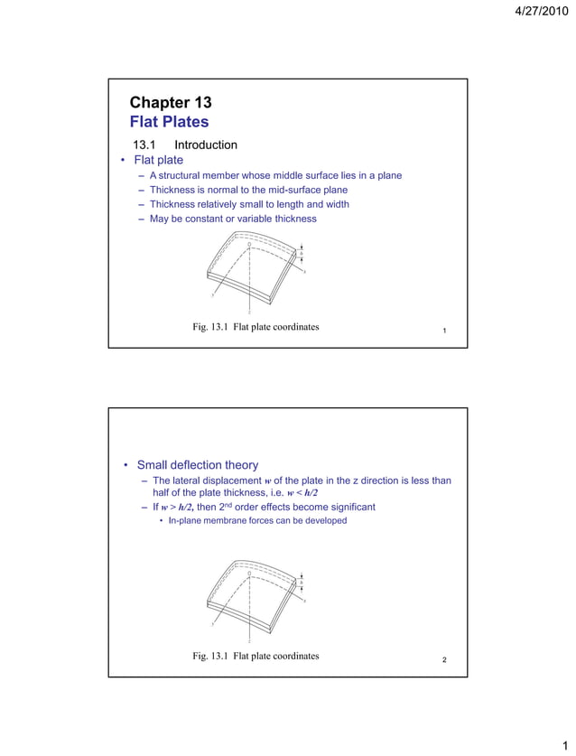 Flat plate deflection-chapter13 (1) | PDF | Physics | Science