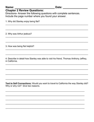 Flat stanley 2014 2015 packet | PDF