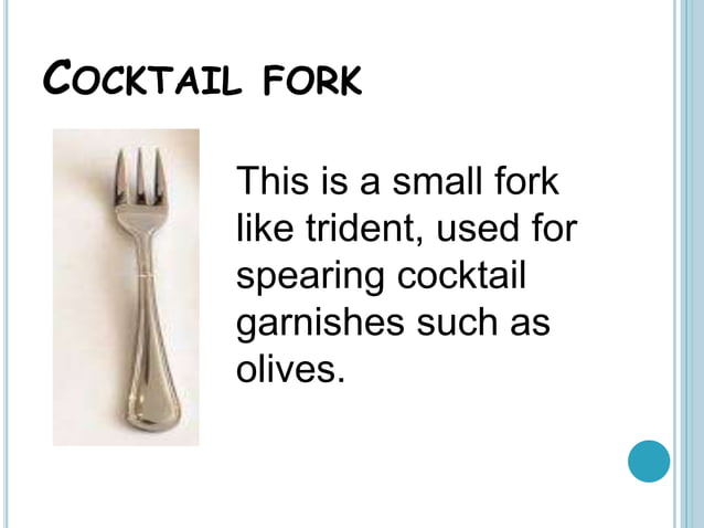 Food and Beverages - Flatware and Glassware | PPTX