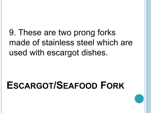 Food and Beverages - Flatware and Glassware | PPTX