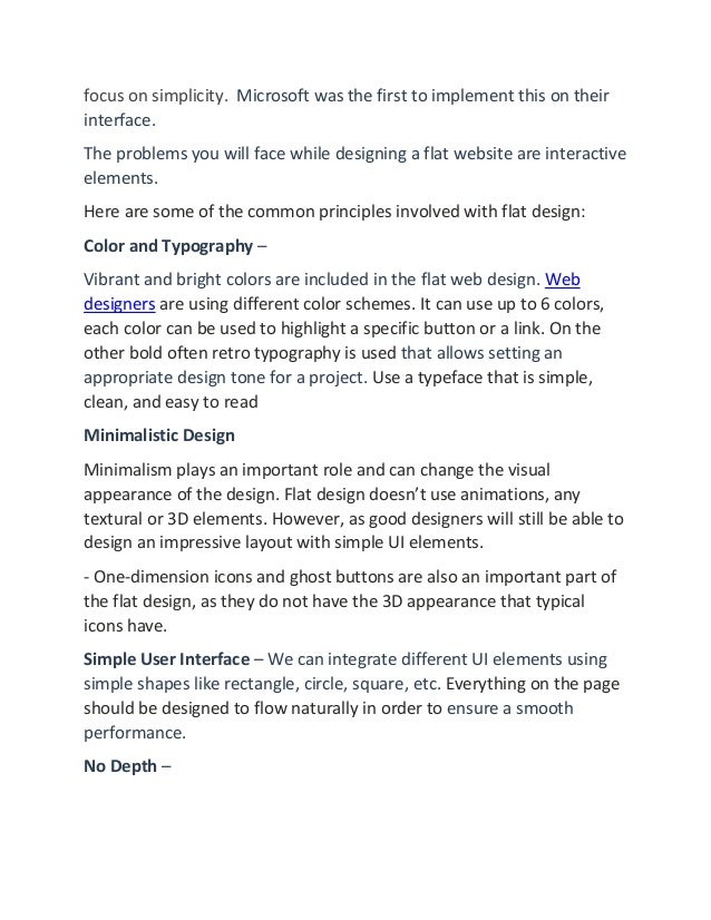 Flat Website Design - Key Elements and Principles