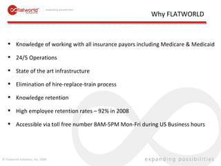 Flatworld Billing Services | PPT | Healthcare Industry | Industries