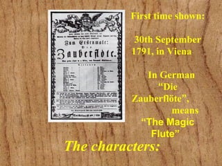 "The magic flute" presentation | PPT