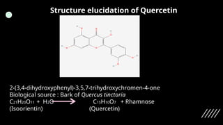 flavanoids ( Isolation, purification ) Structure determination of ...