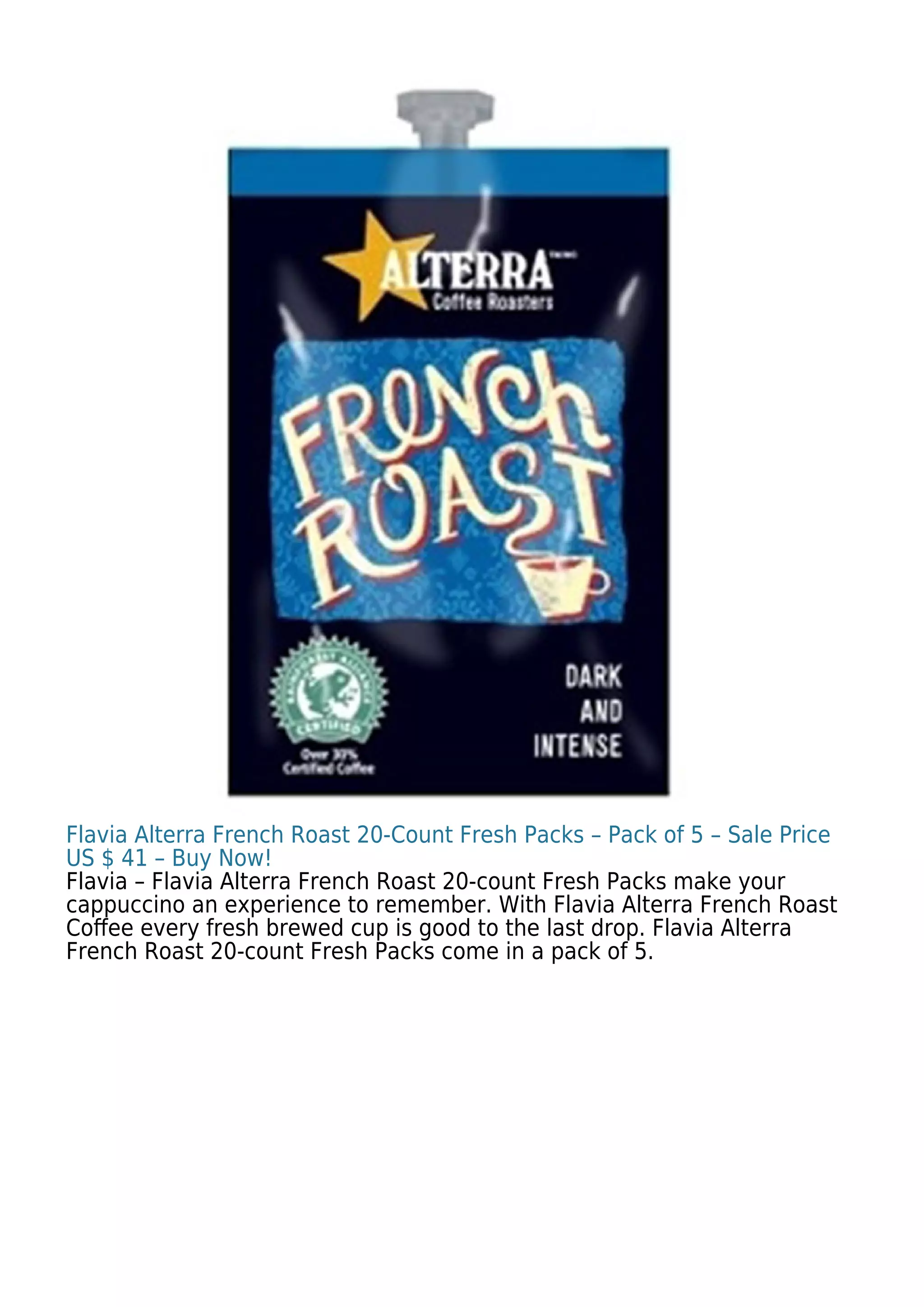 Flavia Dove Hot Chocolate 18 Count Fresh Packs | PDF