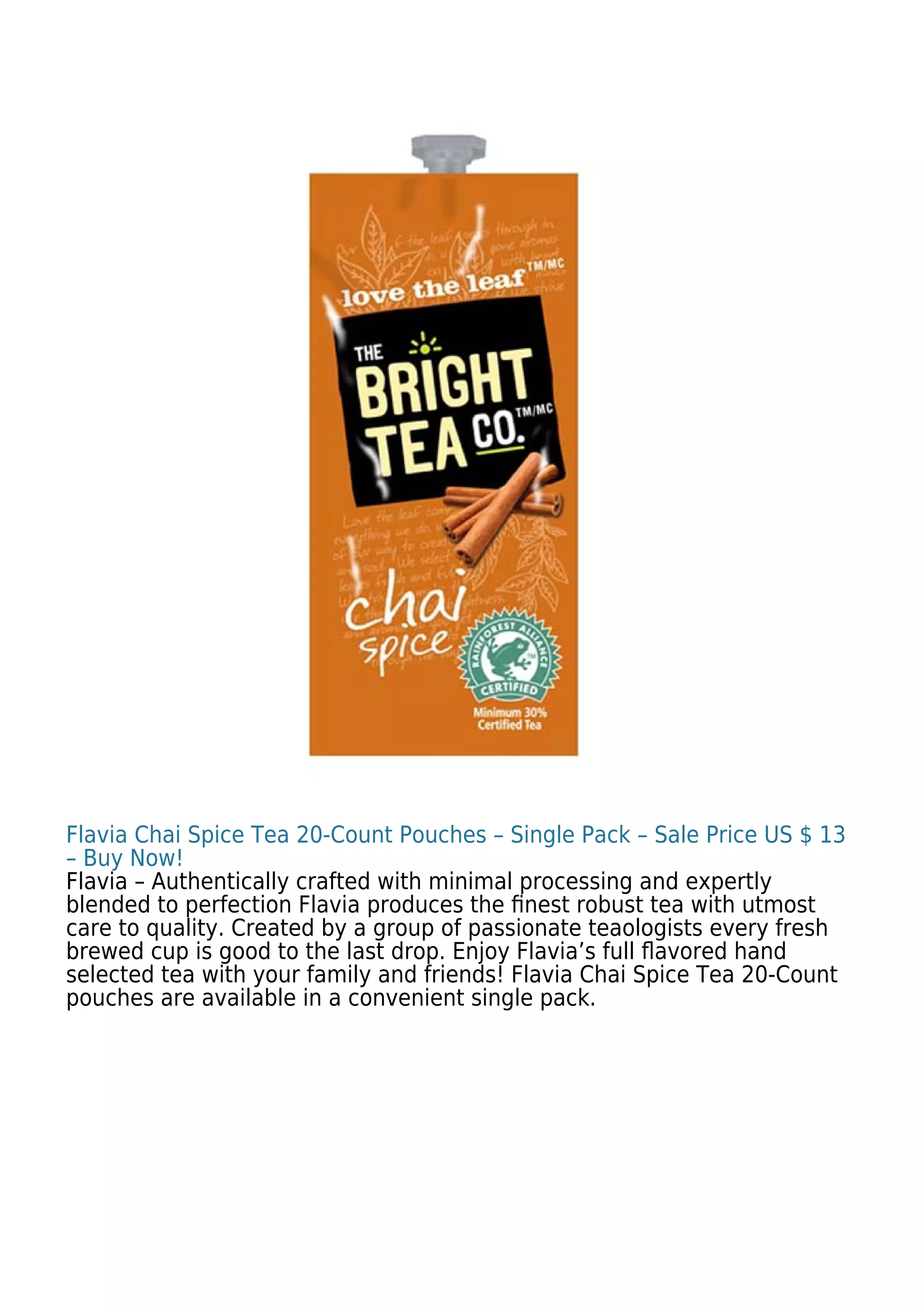 Flavia Dove Hot Chocolate 18 Count Fresh Packs | PDF