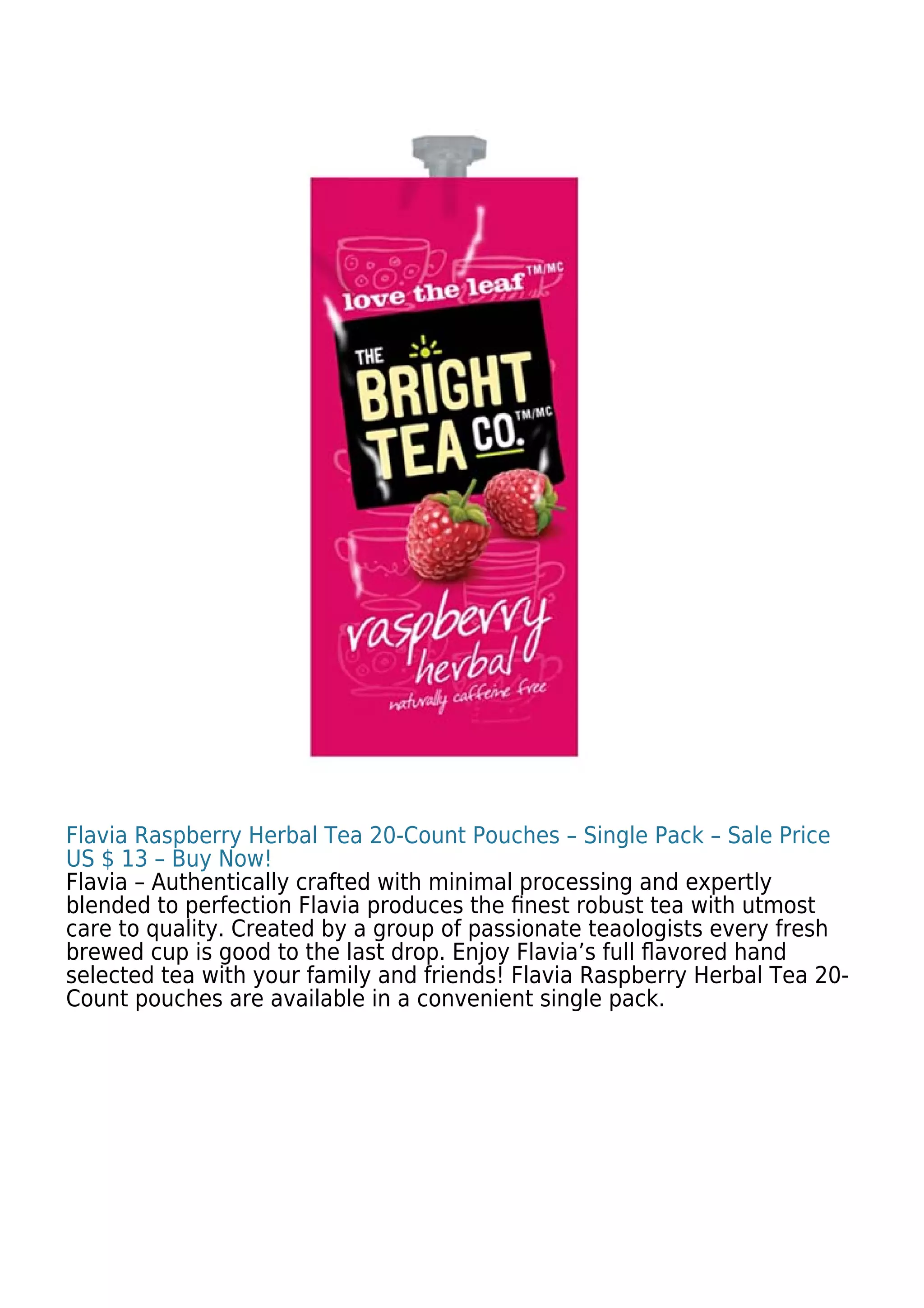 Flavia Dove Hot Chocolate 18 Count Fresh Packs | PDF