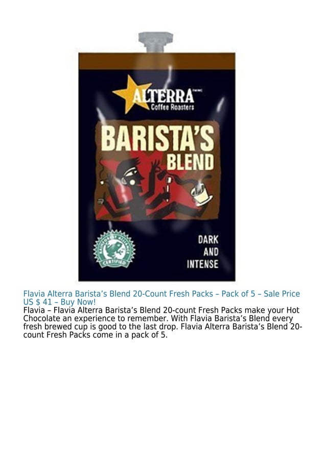 Flavia Dove Hot Chocolate 18 Count Fresh Packs | PDF