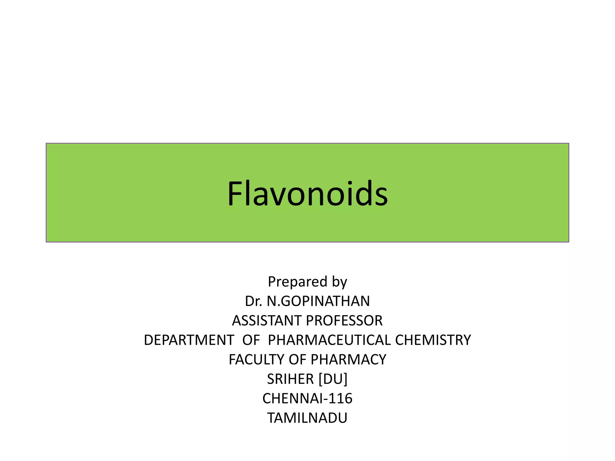 Flavonoids | PPTX