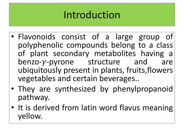 Flavonoids | PPTX | Chemistry | Science