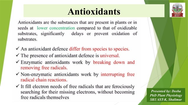 Antioxidants, Flavonoids, Anthocyanins and their Biosynthesis.pptx