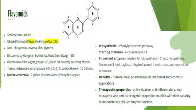 Antioxidants, Flavonoids, Anthocyanins and their Biosynthesis.pptx