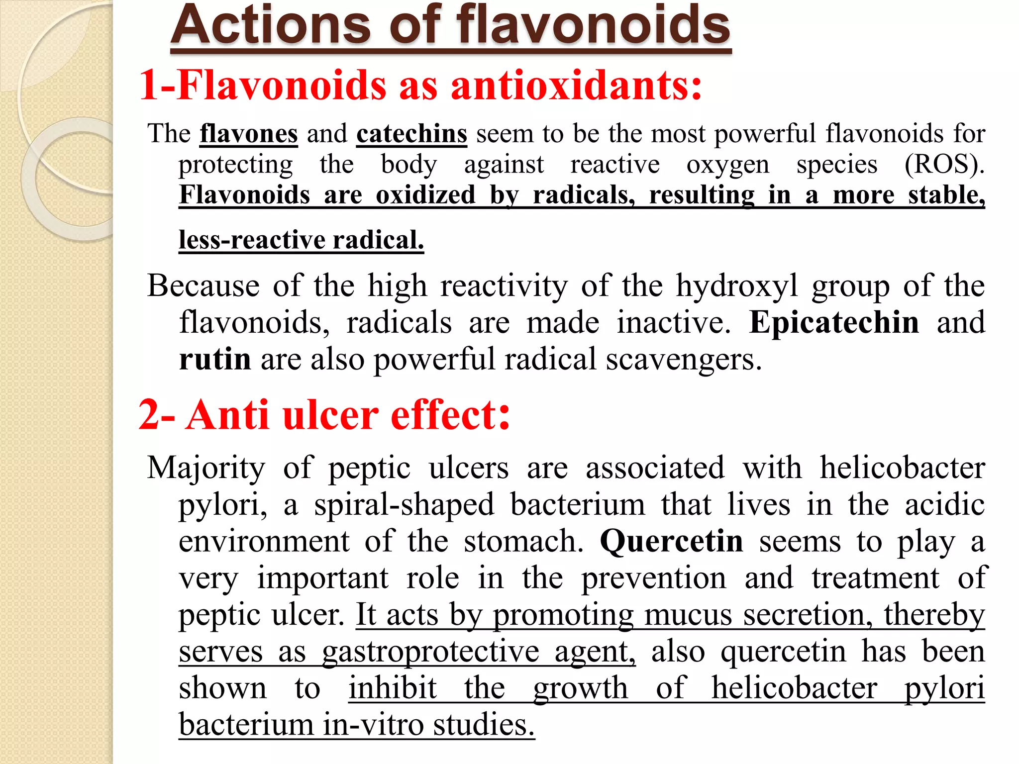 Flavonoids classification, isolation and identification | PPTX