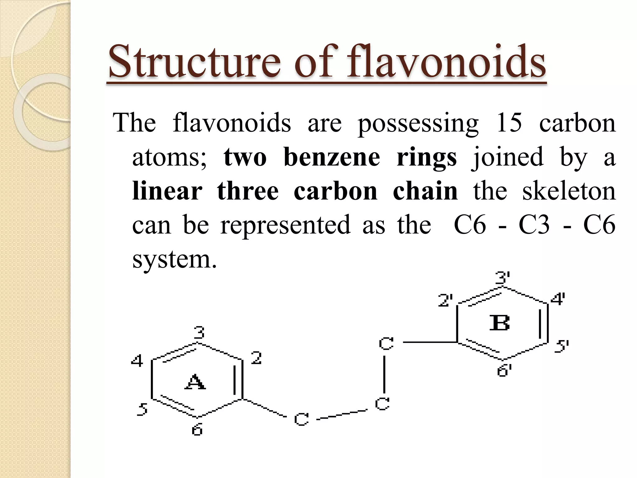 Flavonoids classification, isolation and identification | PPTX
