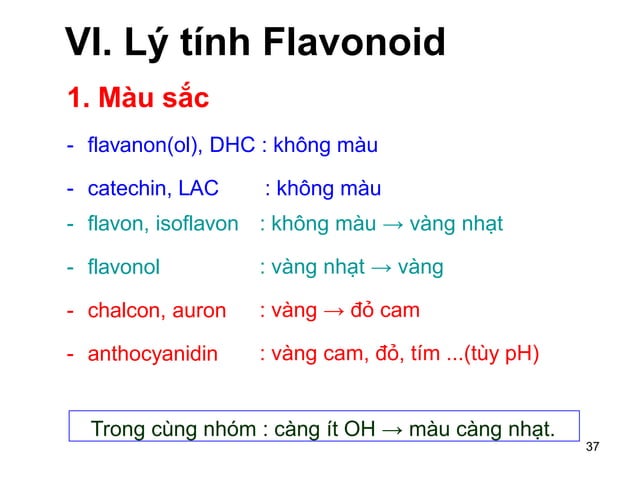 Flavonoid va duoc lieu chua flavonoid | PDF