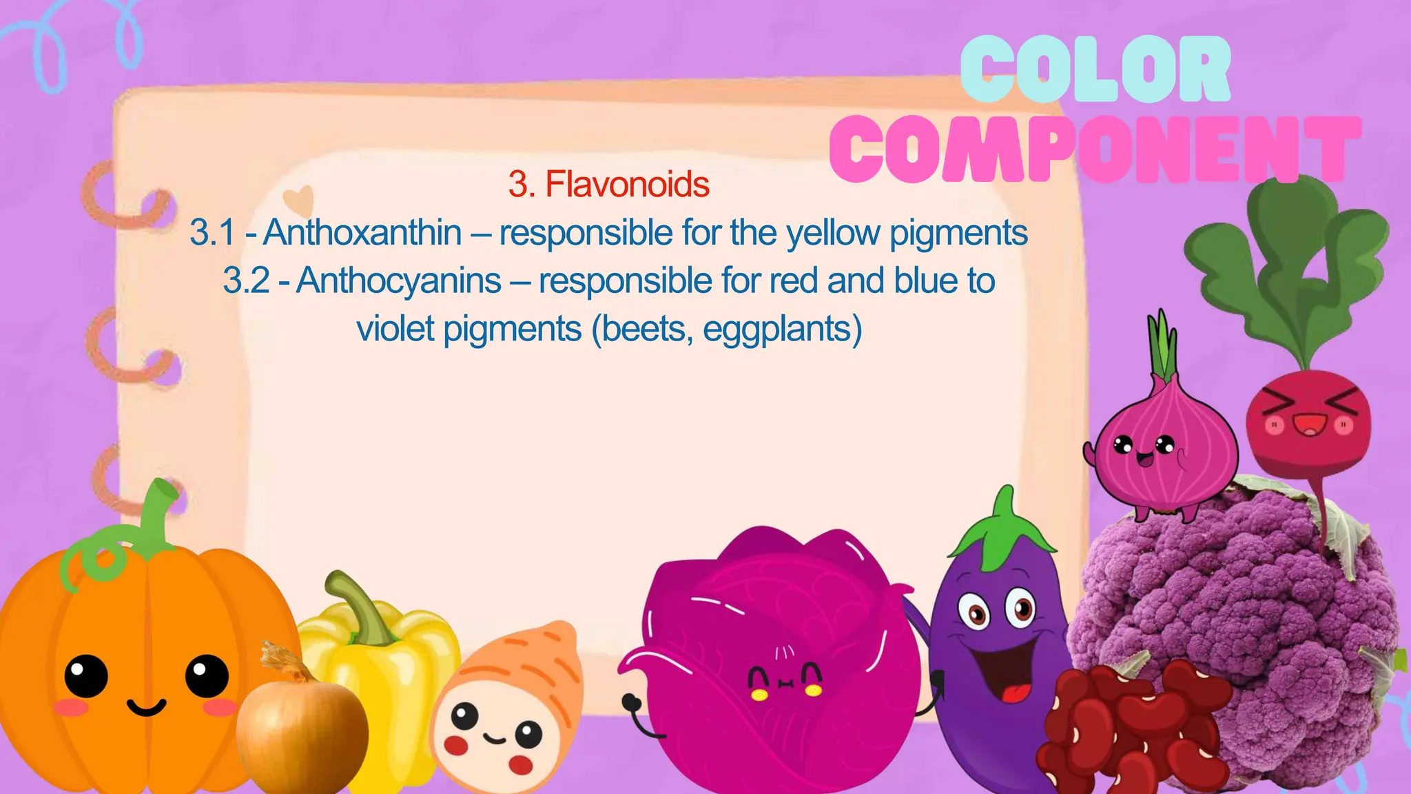 flavor & color components of Vegetables.pptx