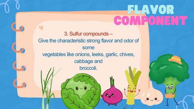 flavor & color components of Vegetables.pptx