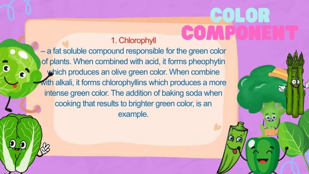 flavor & color components of Vegetables.pptx