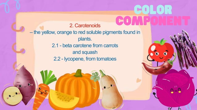 flavor & color components of Vegetables.pptx