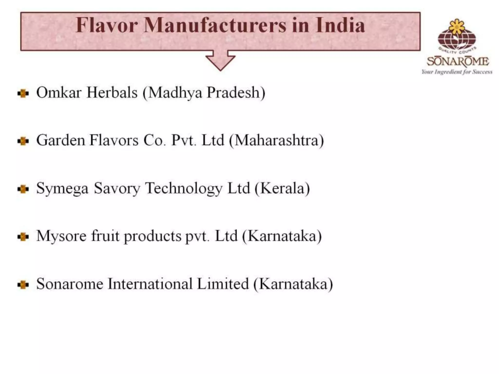 Flavor compounds from fruits and vegetables | PPTX