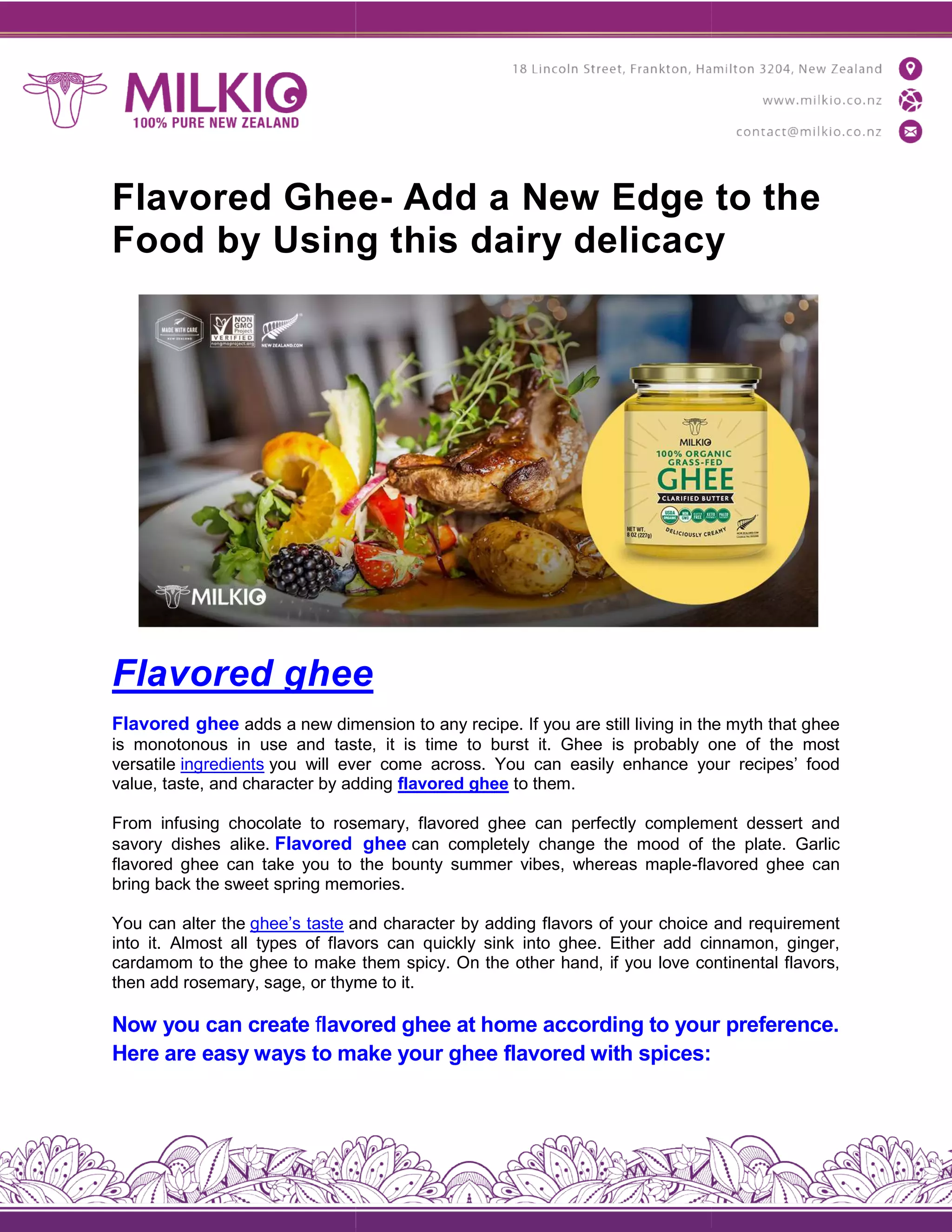 Flavored ghee | PDF