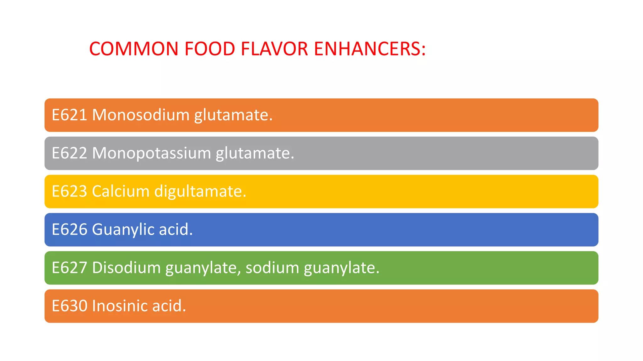 Flavor enhancers | PPTX | Chemistry | Science