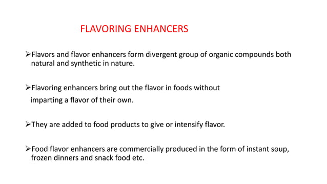 Flavor enhancers | PPT