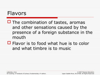 Flavor FOOD NUTRITION,FOOD SCIENCE,HYGIENE | PPT