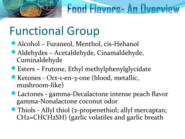 Flavors - An Overview | PPS | Chemistry | Science