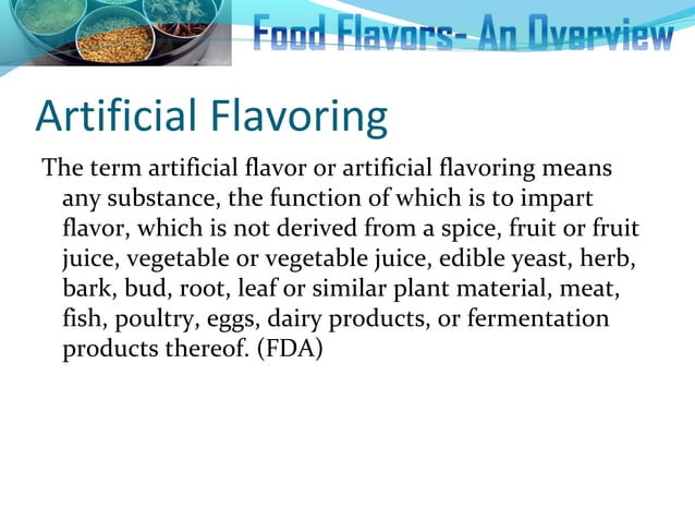 Flavors - An Overview | PPS | Chemistry | Science