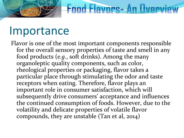 Flavors - An Overview | PPS | Chemistry | Science