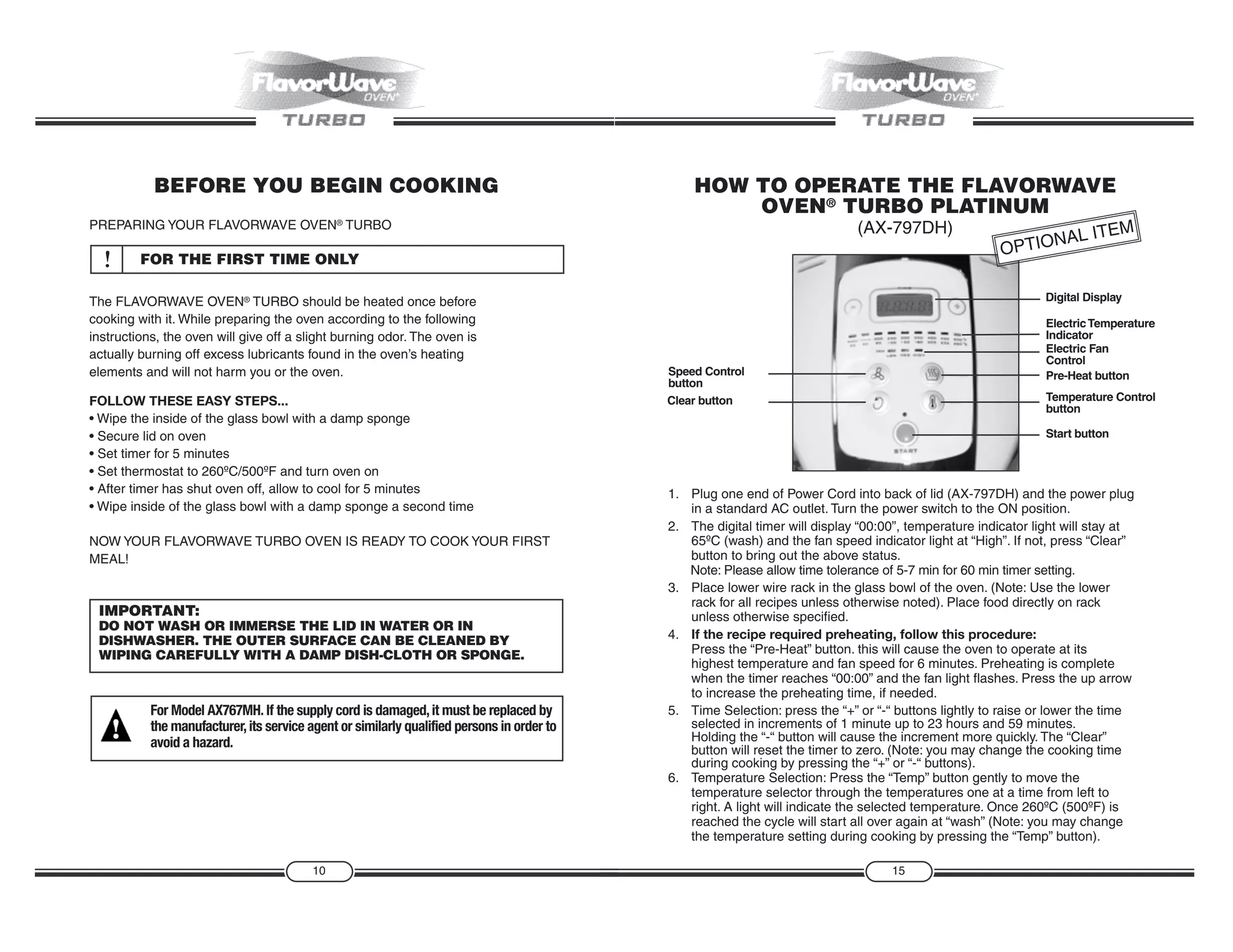 Flavorwave Oven User Guide | PDF
