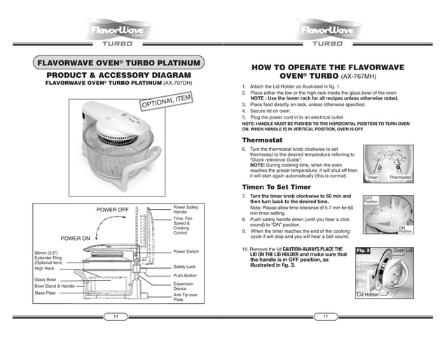 Flavorwave Oven User Guide | PDF | Barbecues and Grilling | Food & Drink