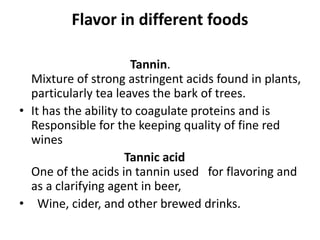 Flavour in food | PPTX