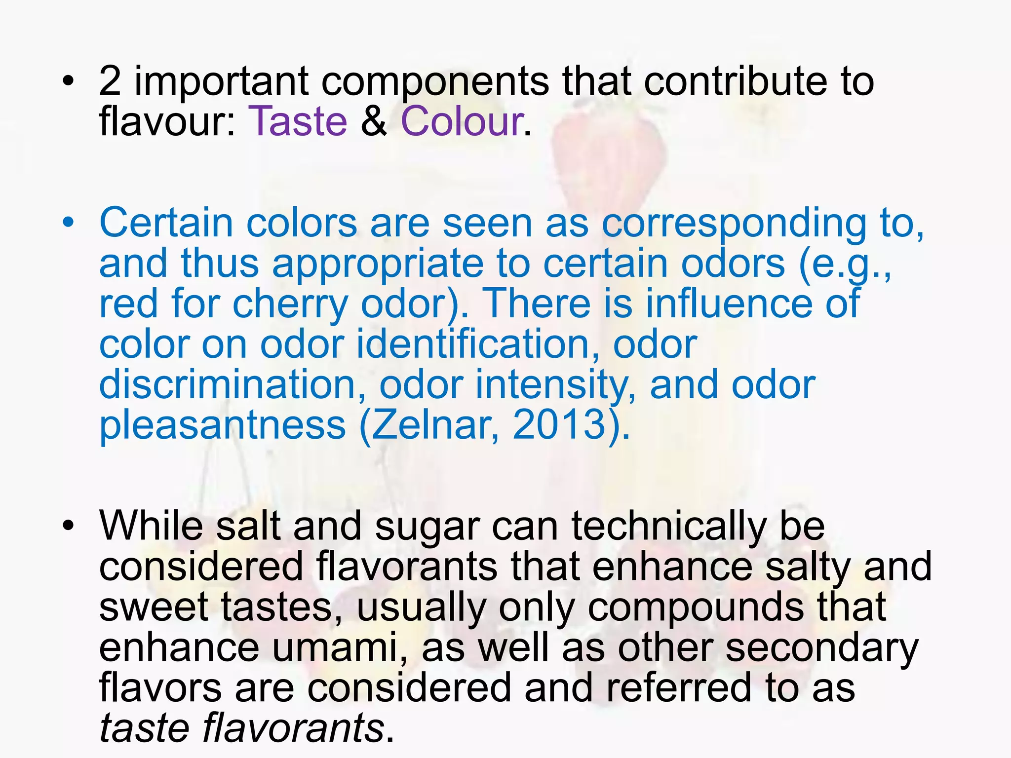 Flavour in food industries | PPTX