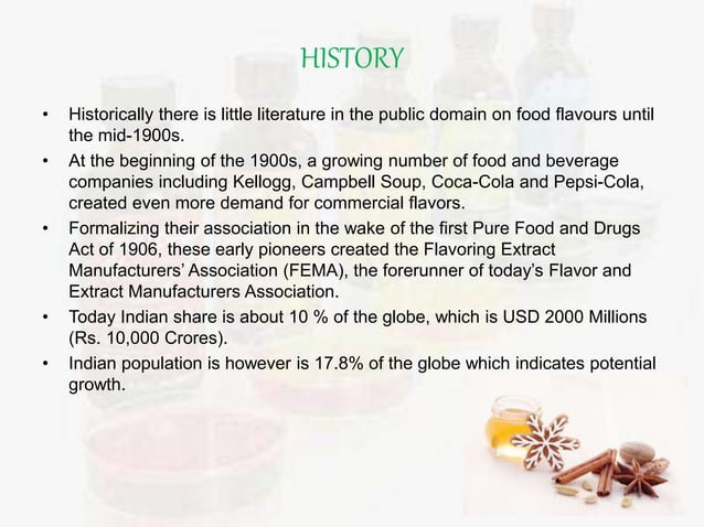 Flavour in food industries | PPTX | Chemistry | Science