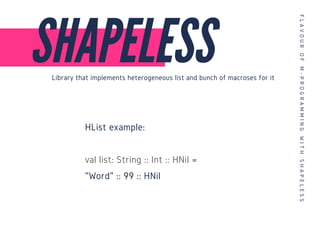 Flavour of meta-programming with shapeless | PPT