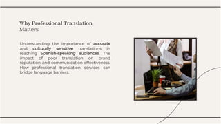 Flawless Professional Spanish Translation Services for Your Business ...