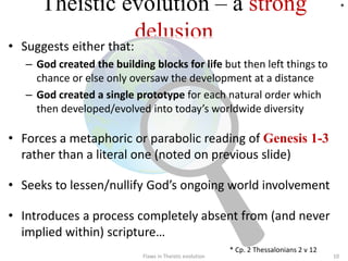 Exposing the flaws in Theistic Evolution | PPTX